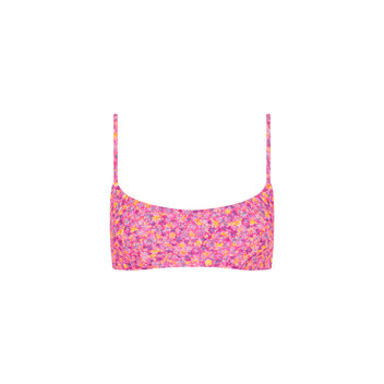 Invisible Underwire Crop Bikini Top - Gelato Bloom –Kulani Kinis